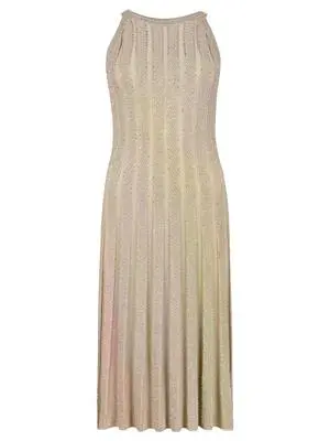 D.exterior Embellished Pleated Dress - Neutrals