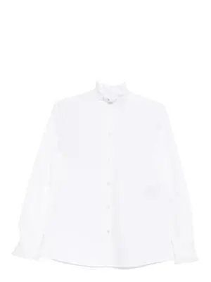 Valentino Garavani Ruffled High-neck Shirt - White