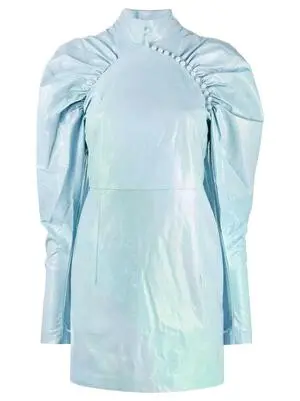 ROTATE BY BIRGER CHRISTENSEN Kim Puff-sleeve Dress - Blue