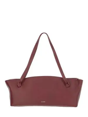 JIL SANDER Knotted Top-Zip Bag Brown