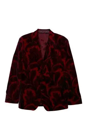 Etro Paisley Velvet Blazer - Red