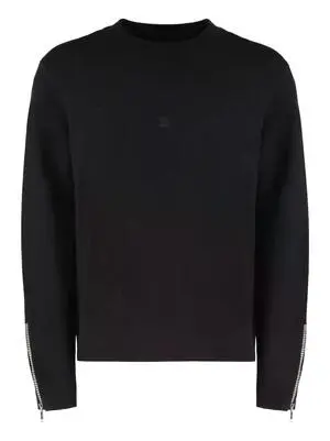 Givenchy Zip-cuff Wool Sweater - Black