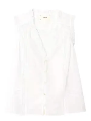 Xirena Sleeveless Ruffled Top - White