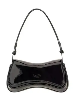 DIESEL® Logo Plaque Shoulder Bag - Black