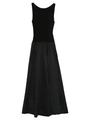 ST. AGNI Panelled Ribbed Maxi Dress - Black
