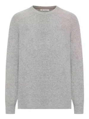 Brunello Cucinelli Ribbed Cashmere Sweater - Grey