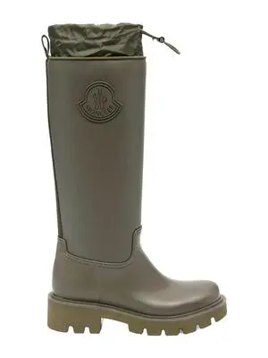 Moncler Logo Rain Boots - Green