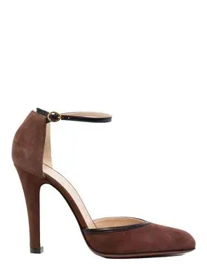 Valentino Garavani 100mm Ankle-strap Heeled Pumps - Brown