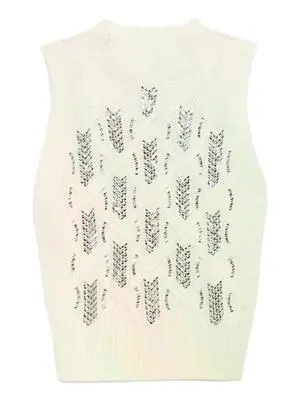 Ermanno Scervino Rhinestone-embellished Sleeveless Top - White