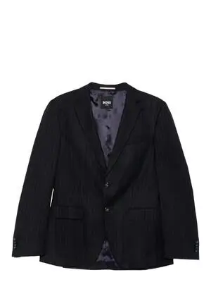 BOSS Pinstripe Wool Suit - Blue