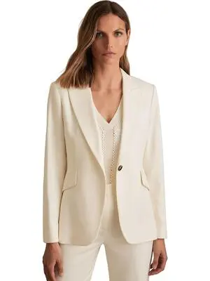 REISS Millie Petite Single-Breasted Tailored Blazer