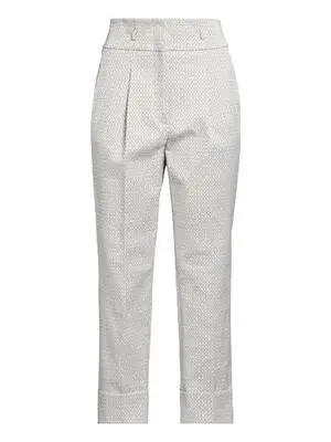 Peserico Tapered Geometric-print Pants - Beige