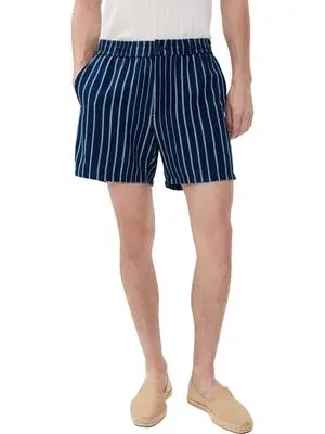 Madewell Everywear Stripe Canvas Shorts - Indigo
