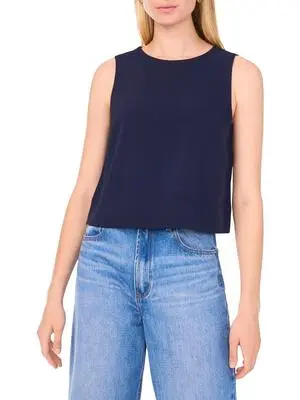 1.State Sleeveless Boxy Twill Top - Classic Navy