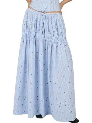 WEWOREWHAT Tiered Midi Skirt