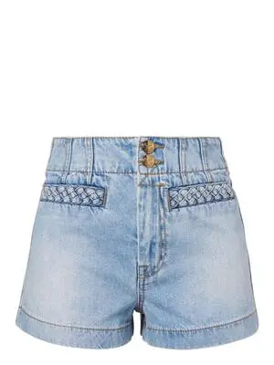 Zimmermann Lucky High-rise Denim Shorts - Blue