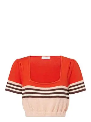 Zimmermann Ascension Knitted Cotton-blend Top - Multicoloured