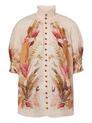 Zimmermann Ascension Shirred Floral Blouse - Multicoloured