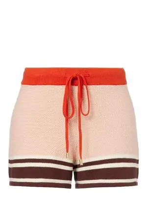 Zimmermann Ascension Knitted Cotton-blend Shorts - Multicoloured