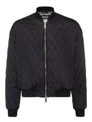 Dsquared2 Diamond-quilted Bomber Jacket - Black