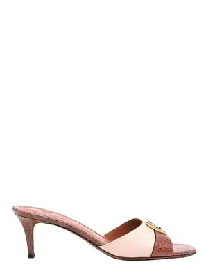 Fendi 65mm Ffold Heeled Sandals - Brown