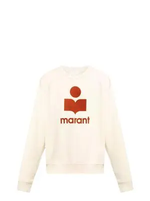 MARANT Logo-print Cotton Sweatshirt - Neutrals