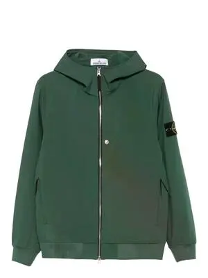 Stone Island Hooded Zip-front Jacket - Green