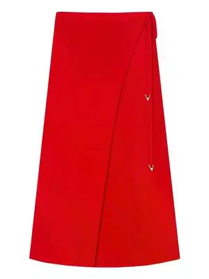 AERON Double-layer A-line Skirt - Red