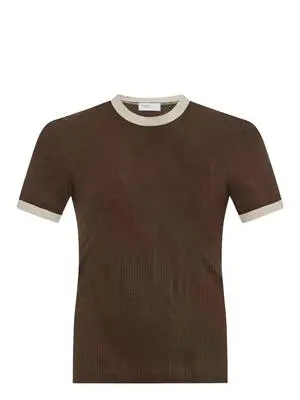 Rosetta Getty Rib-knit T-shirt - Brown
