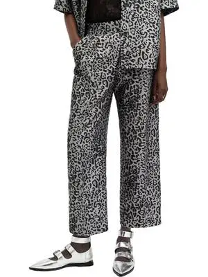 ALLSAINTS Leopard-Print Trousers