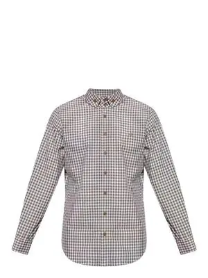 VIVIENNE WESTWOOD Checked Embroidered-orb Shirt - White