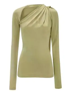 Victoria Beckham Draped-neck Top - Green