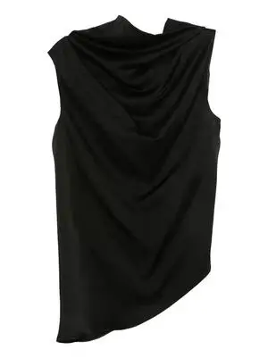 RÓHE Cowl-neck Sleeveless Blouse - Black
