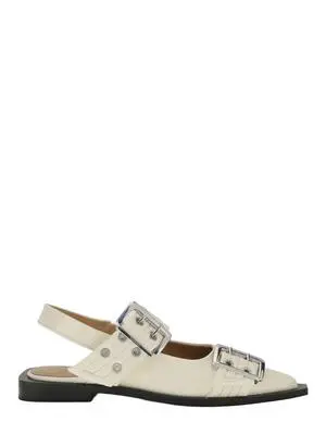 GANNI Ballet Flat - White