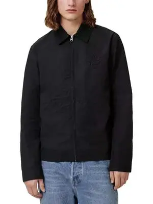 ALLSAINTS Logo-Embroidered Zip-Up Jacket