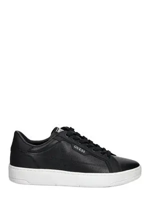 Guess Leather Lace-up Sneakers - Black