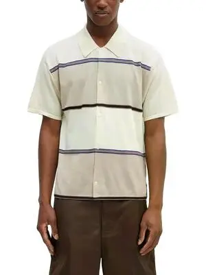 Paul Smith Polo-neck Striped Shirt - Neutrals