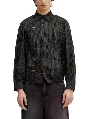 ADER ERROR Striped-pattern Gathered Shirt