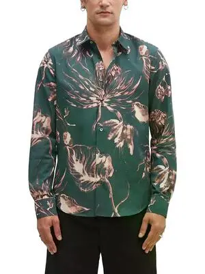 Paul Smith Floral-print Long-sleeved Shirt - Green