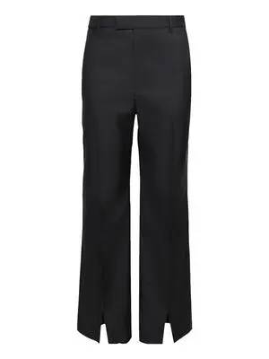 Gucci Oversized Low Waist Petite Fit Wool Pant - Grey