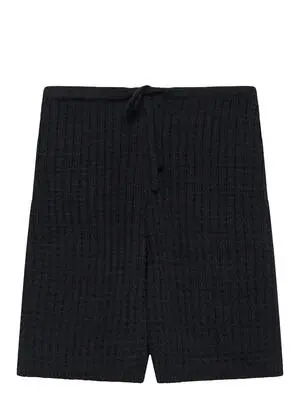 THE ELDER STATESMAN Nora Lite Check Ball Short - Black