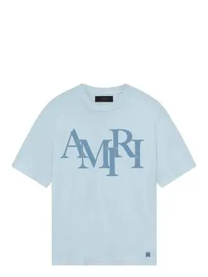 Amiri Staggered Tee - Blue