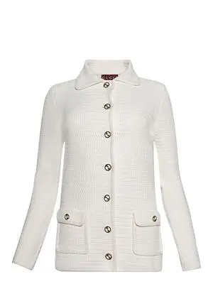 Gucci Crochet Cardigan - White