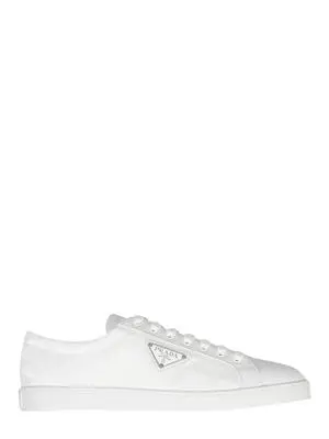 Prada Brushed Leather Sneaker - White