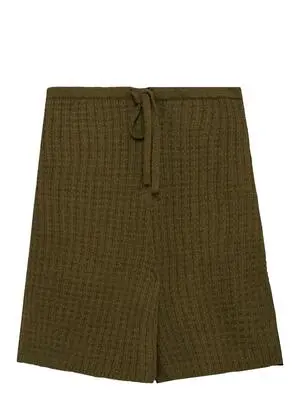 THE ELDER STATESMAN Nora Lite Check Ball Short - Green