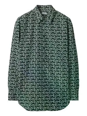 Burberry B Cotton Shirt - Silver