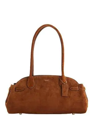 COACH Empire 34 Suede Shoulder Bag - B4/warm Brown