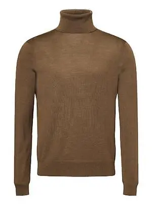 TOM FORD Slim-fit Wool Roll Neck Top - Taupe