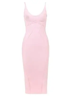 House Of Cb Halter-neck Bandage Midi Dress - Baby Pink