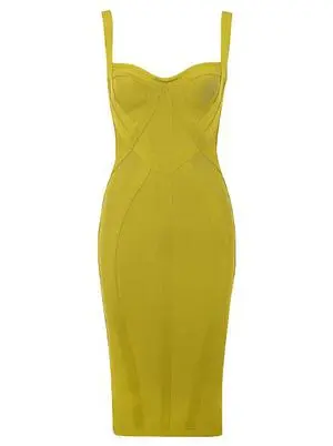 House Of Cb The Sculpt Halter-neck Midi Dress - Martini